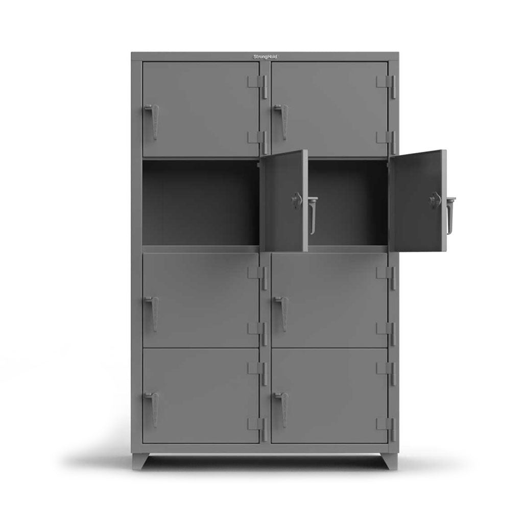 48 inch 4-Tier 8 Compartment Locker | HeavyDutyCabinets.com