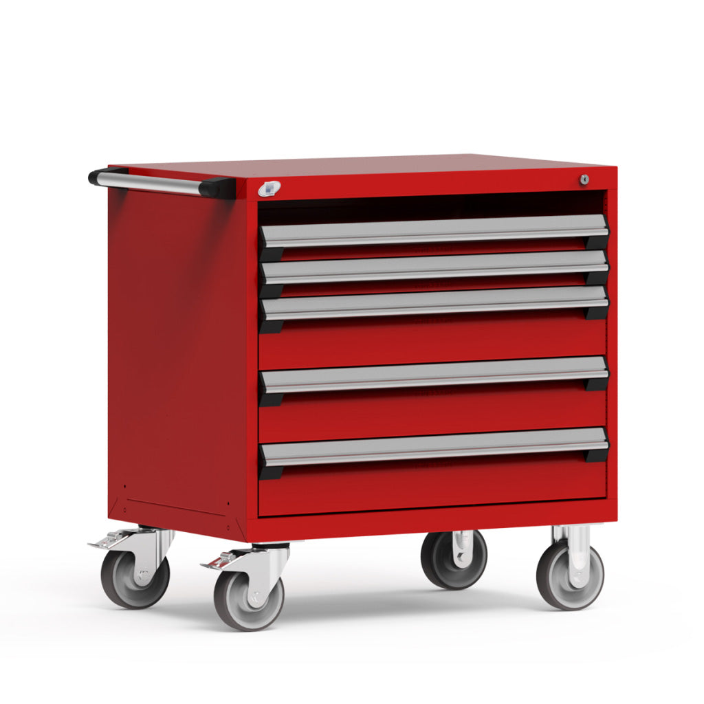 36" Mobile 4-Drawer HDR Steel Cabinet on 6" Casters HDC-R5BEE-3016 ...