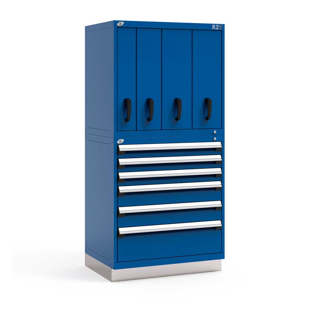 36" Vertical Combo 10-Drawer Steel Storage System HDC-RL-XEG76S002NS ...